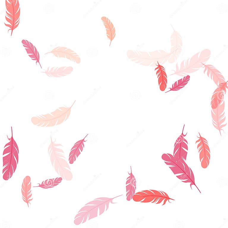 Falling Feather Elements Soft Vector Design. Stock Vector ...