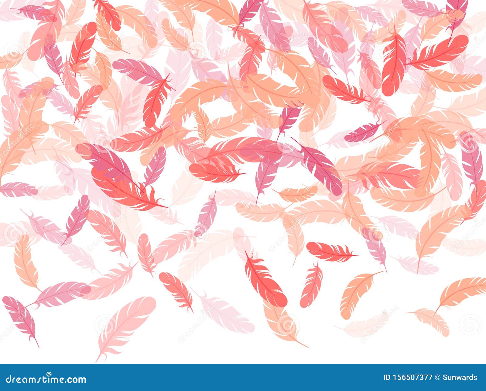 Falling Feather Elements Soft Vector Design. Stock Vector ...