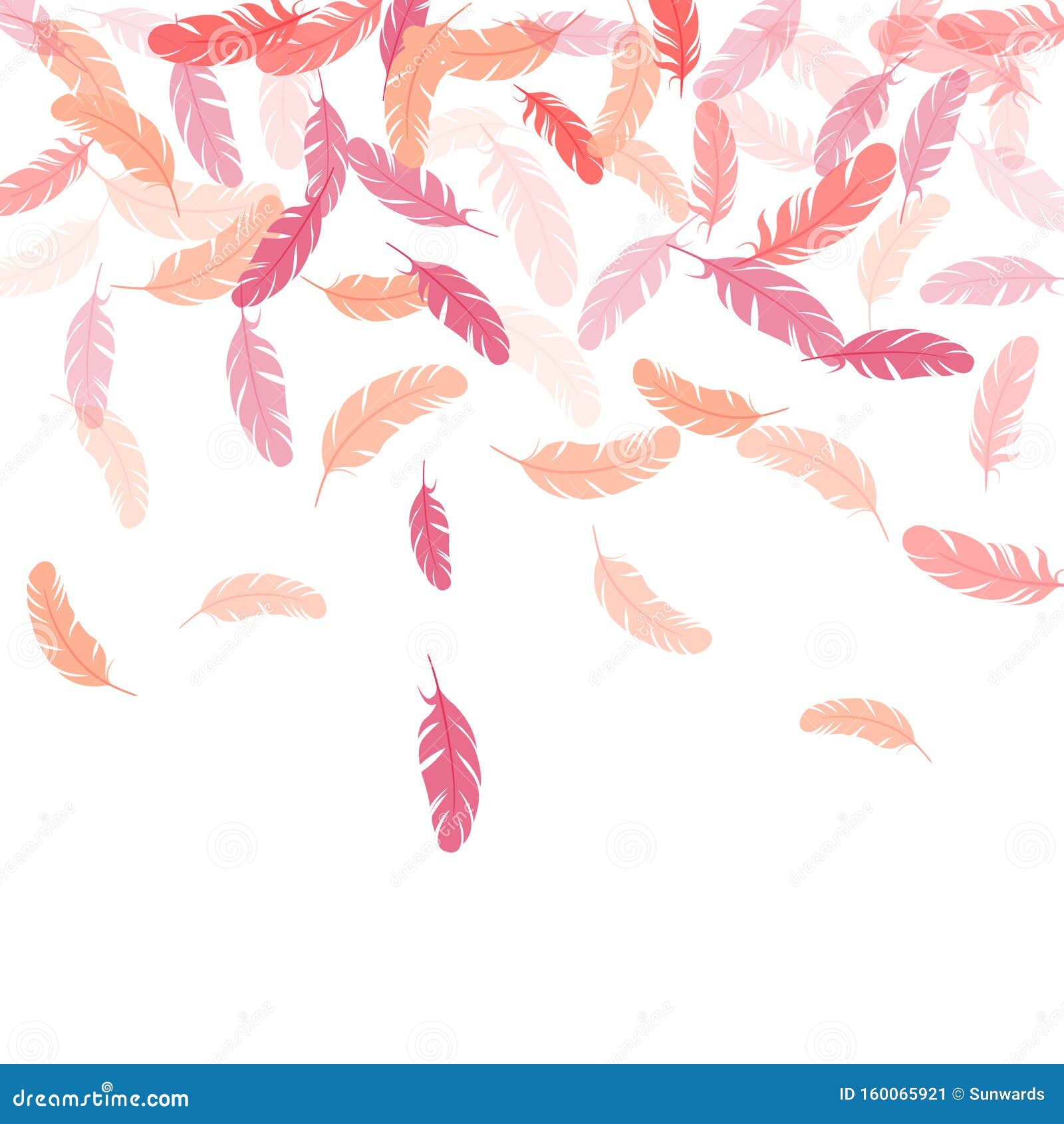 Falling Feather Elements Soft Vector Design. Stock Vector ...