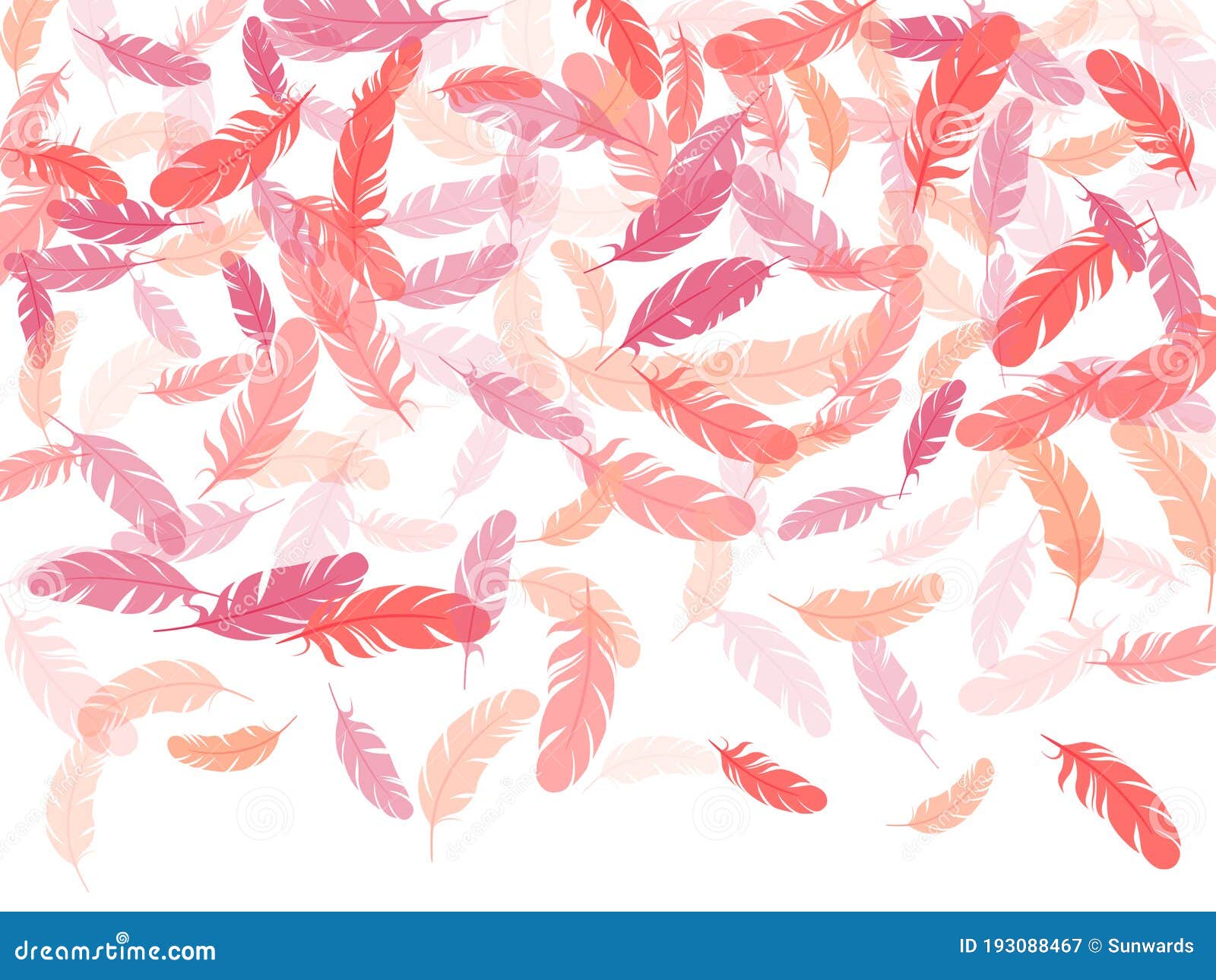 Falling Feather Elements Soft Vector Design. Stock Vector ...