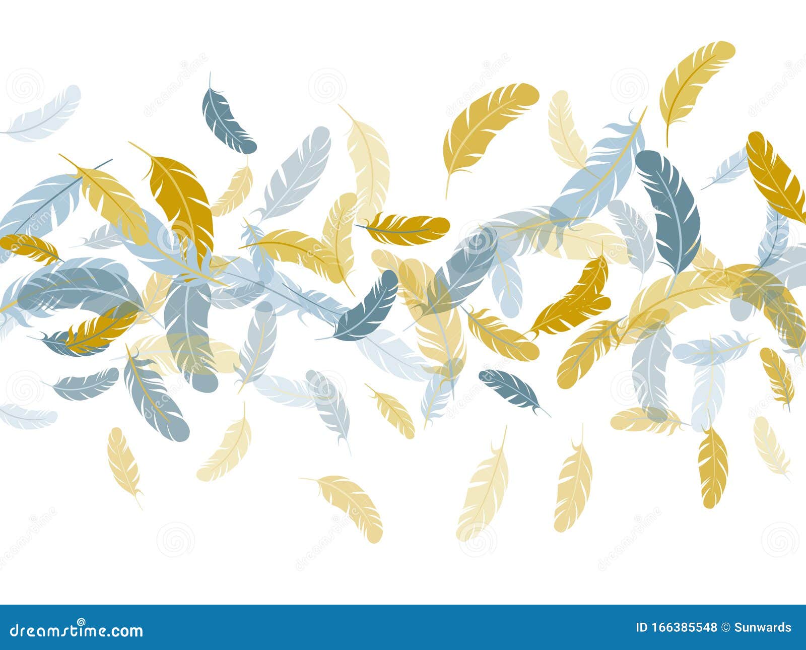Falling Feather Elements Soft Vector Design. Stock Vector ...