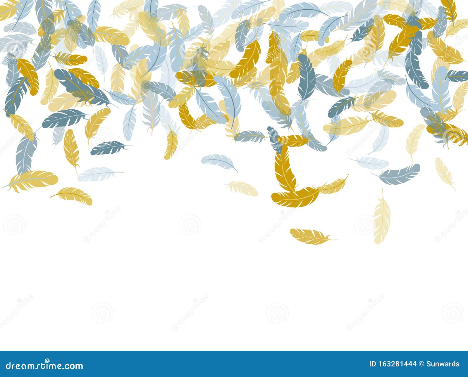 Falling Feather Elements Soft Vector Design. Stock Vector ...