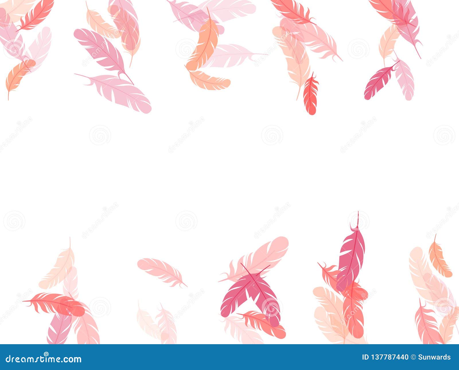 Falling Feather Elements Soft Vector Design. Stock Vector ...