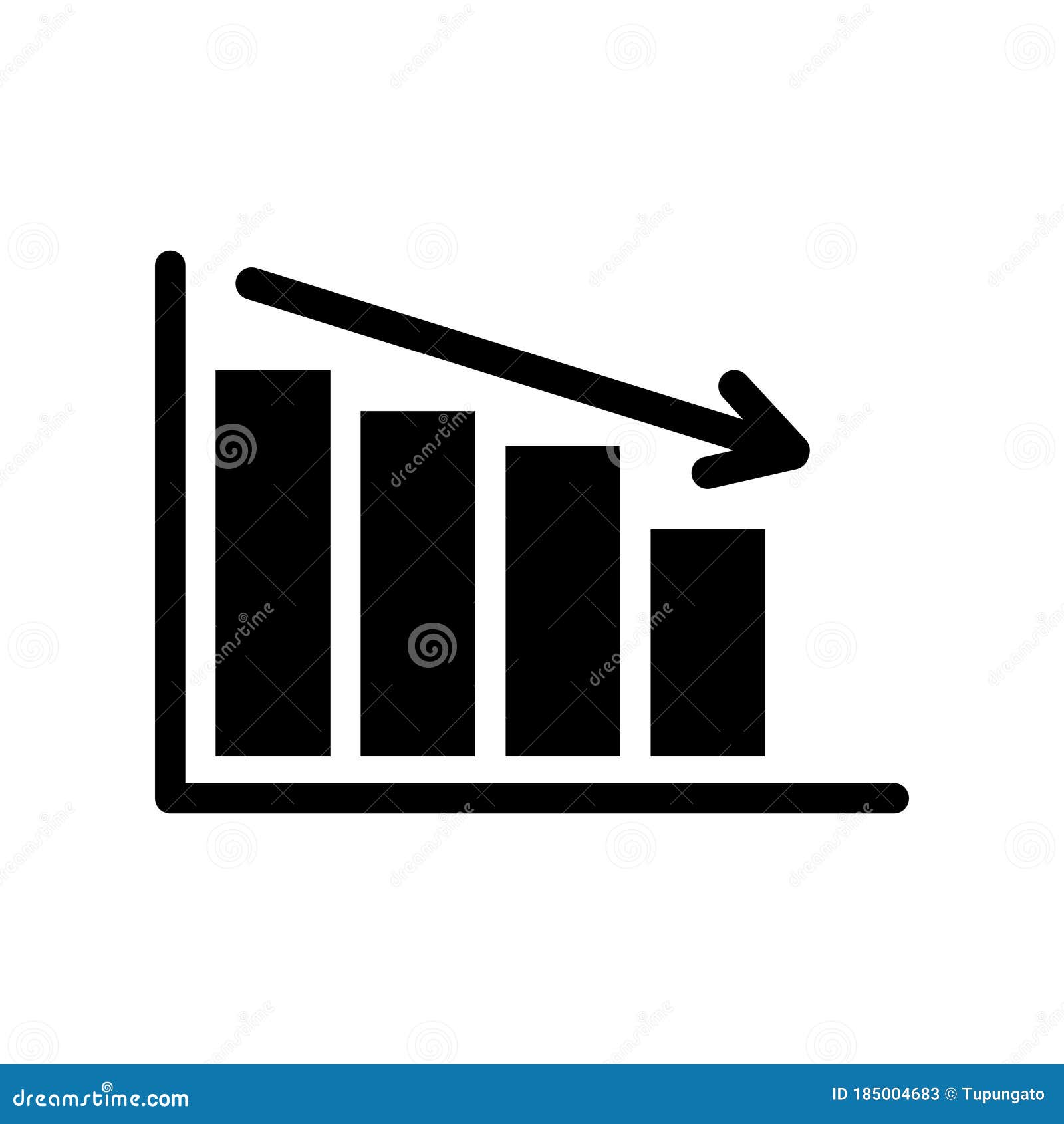 Falling Financial Symbol Vector Stock Vector - Illustration of element ...