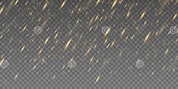 Falling Fire Particles Isolated on Dark Transparent Background. Fire ...