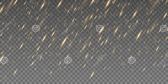 Falling Fire Particles Isolated on Dark Transparent Background. Fire ...
