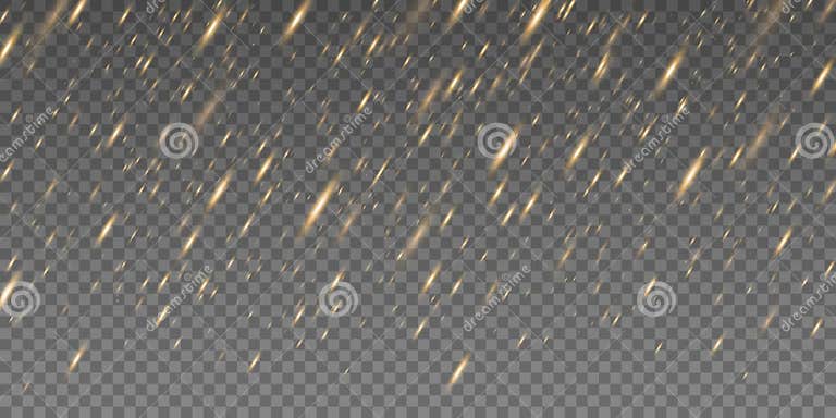 Falling Fire Particles Isolated on Dark Transparent Background. Fire ...