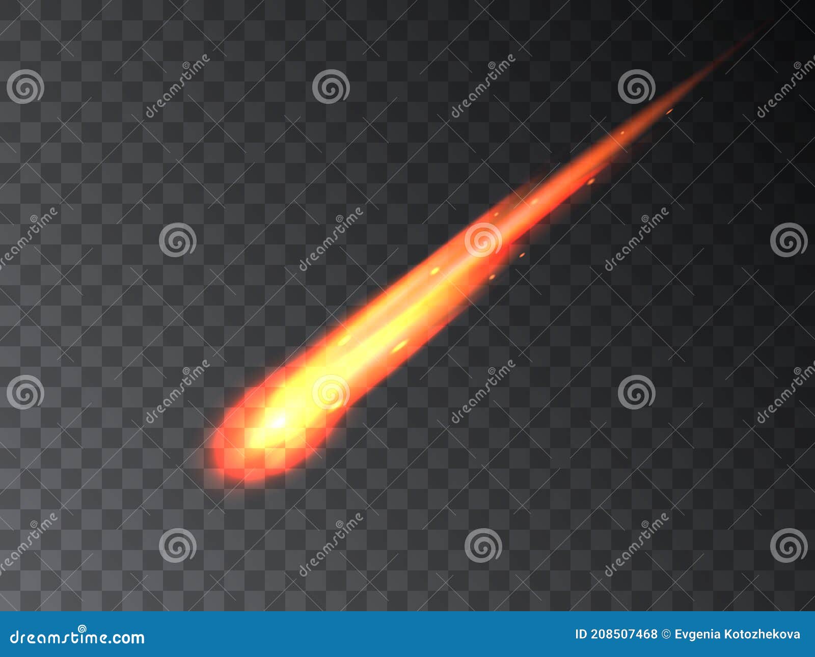 Falling fireball meteorite stock vector. Illustration of object - 208507468 Falling fireball meteorite stock vector. Illustration of object - 208507468