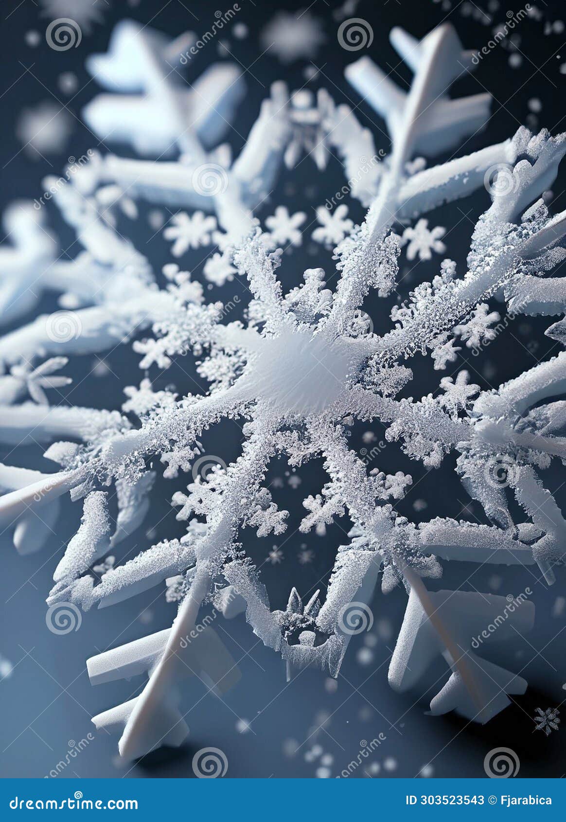 Falling flake with snow stock illustration. Illustration of decoration ...