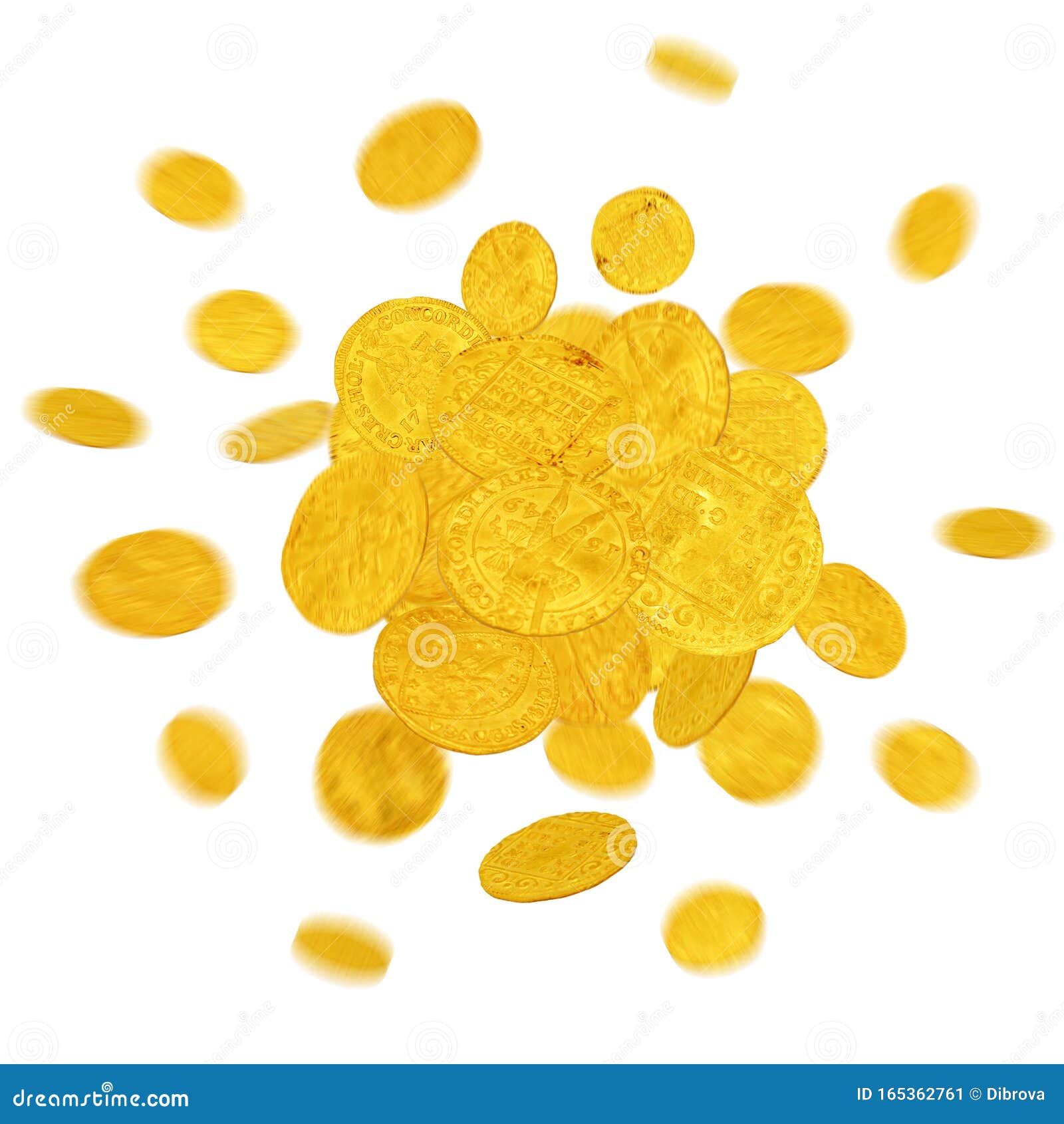 Falling gold coins stock image. Image of golden, concept - 165362761