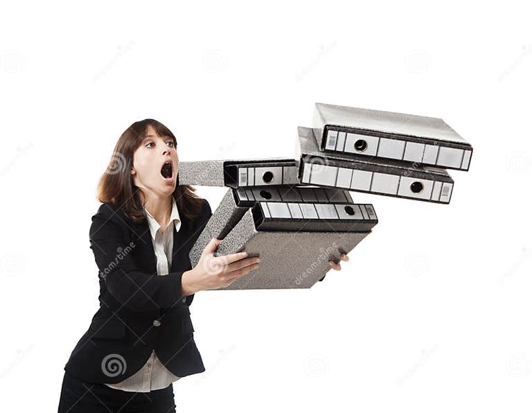 Falling folders stock photo. Image of indoor, isolated - 23219302