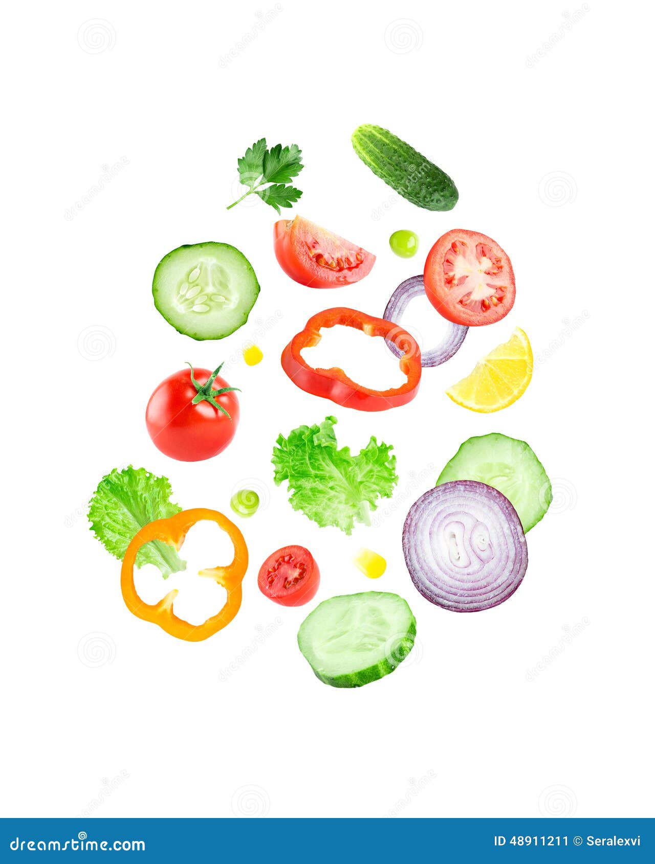 Falling Fresh Vegetable Slices Stock Image - Image of ripe, mixed: 48911211