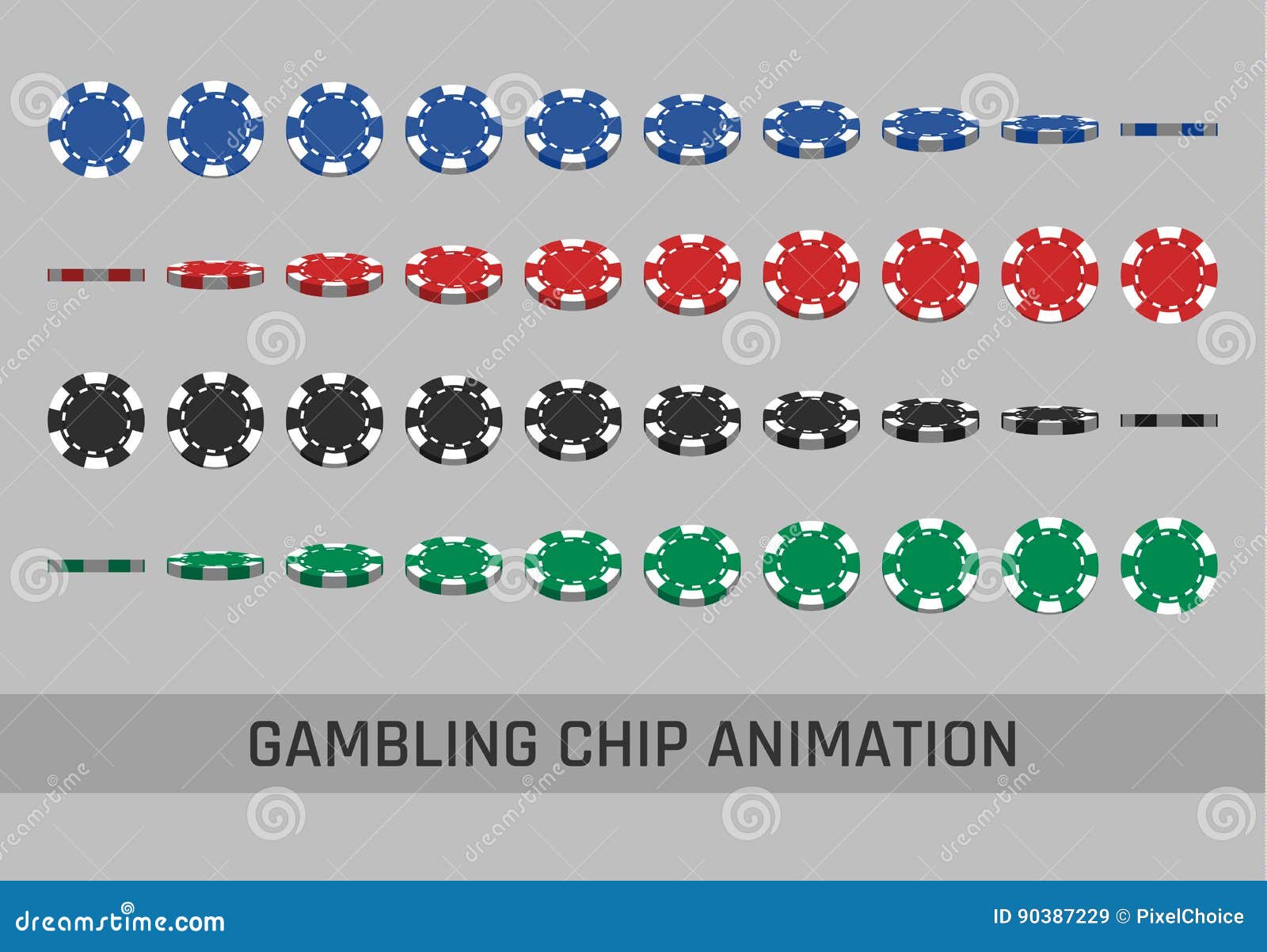 Falling gambling chips. stock vector. Illustration of play - 90387229