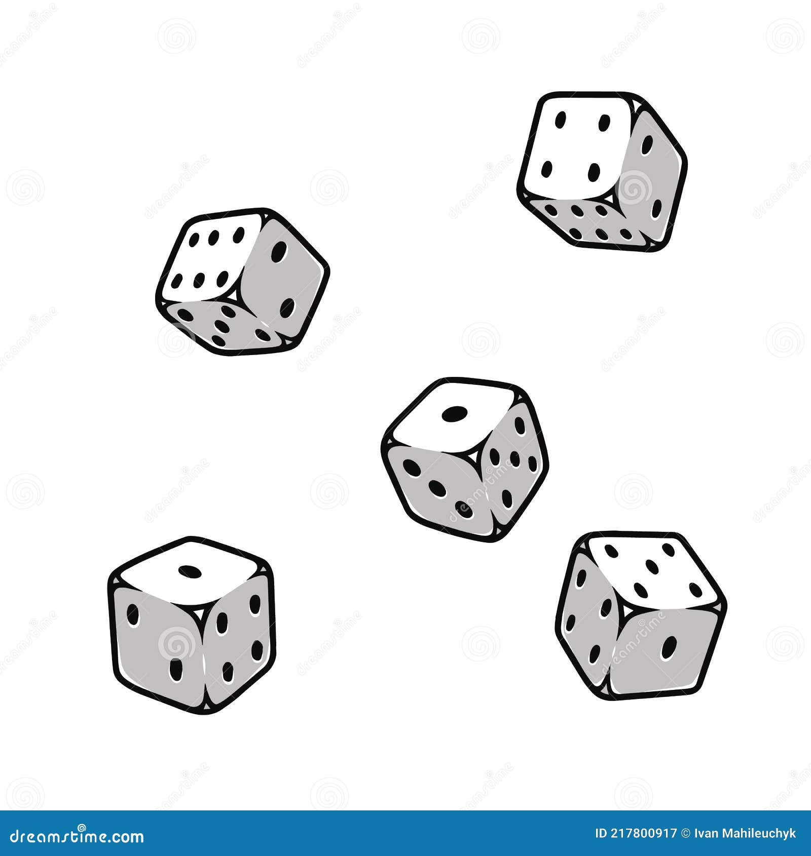 Falling game dice concept stock vector. Illustration of vector - 217800917