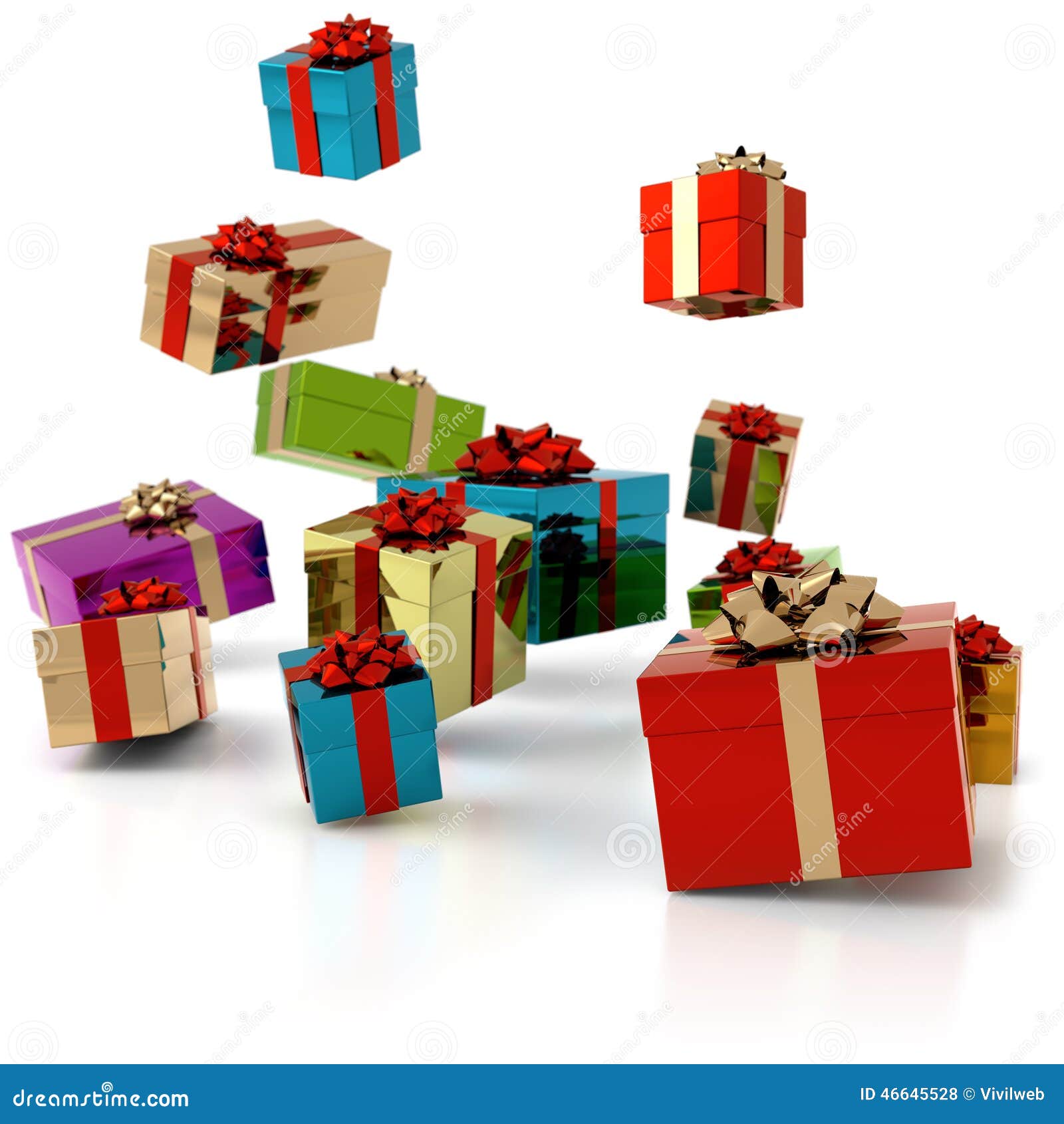 Falling gifts stock illustration. Illustration of party - 46645528