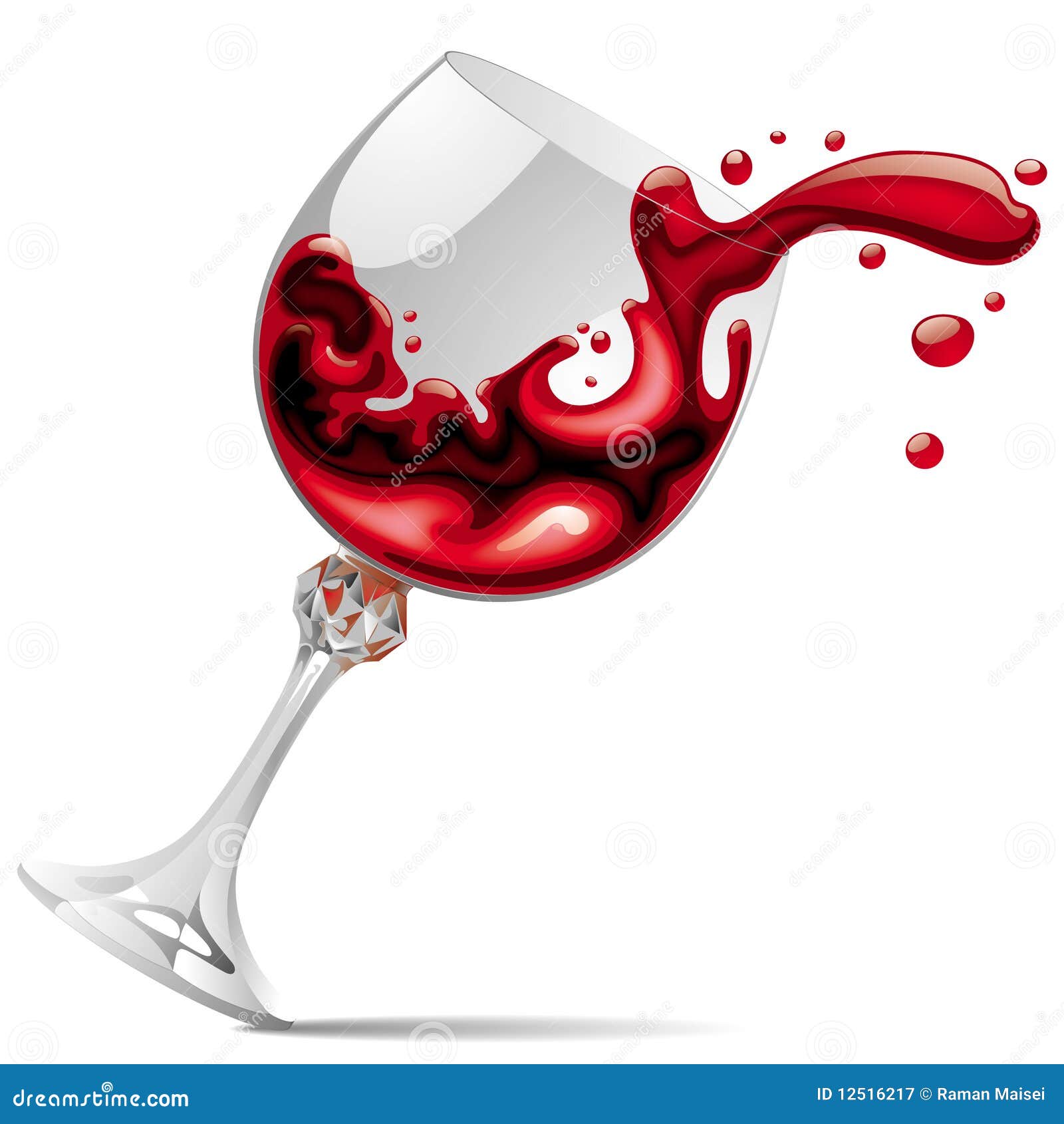 Falling glass stock vector. Illustration of beverage - 12516217