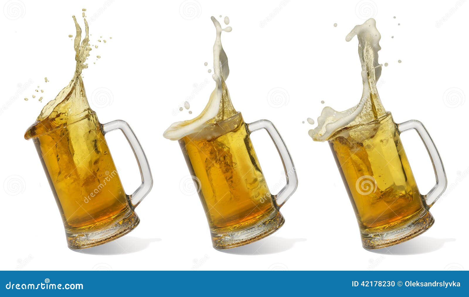Falling glass of beer stock photo. Image of white, horizontal - 42178230