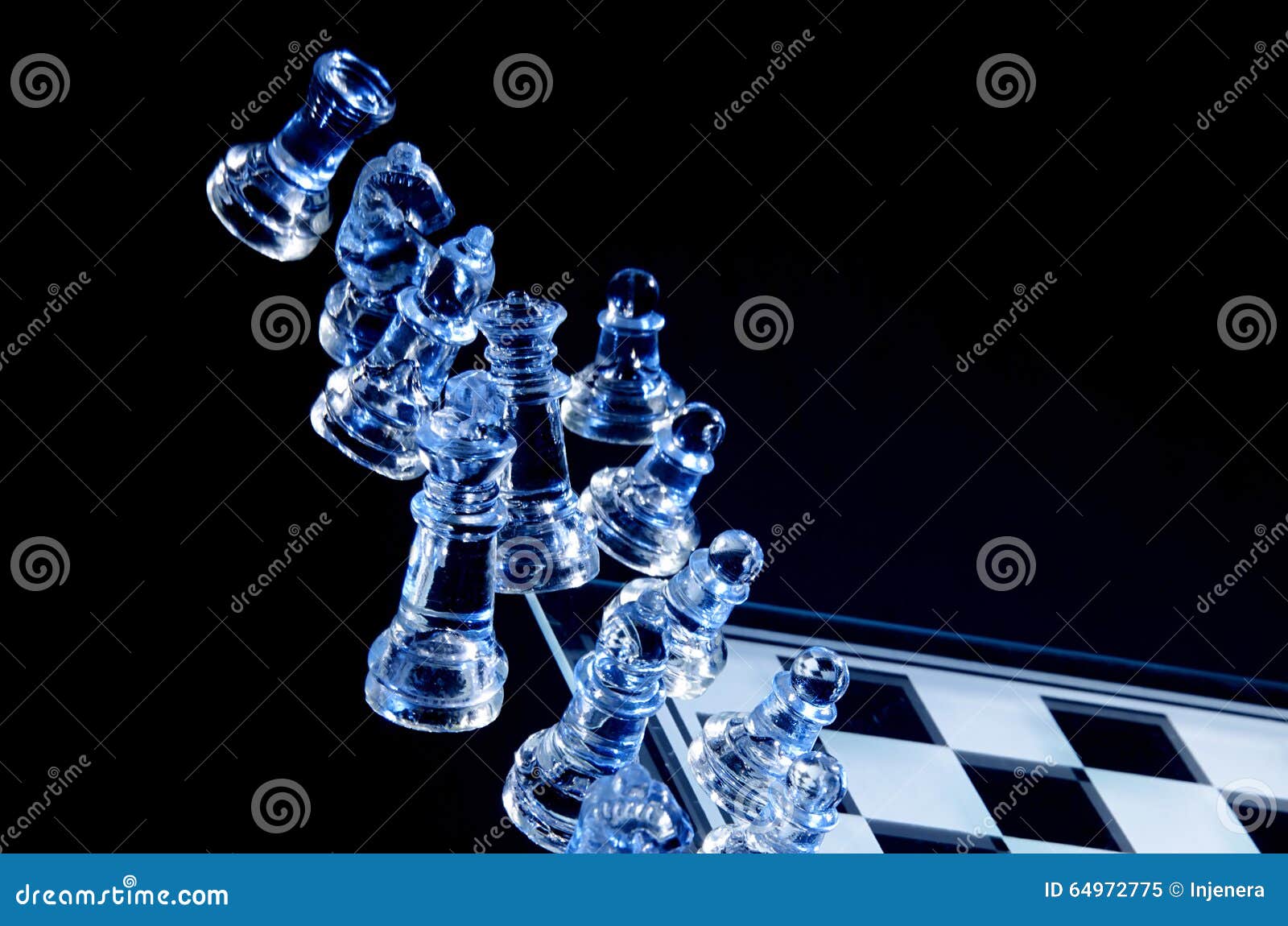 Falling Glass Chess Pieces stock image. Image of competition - 64972775