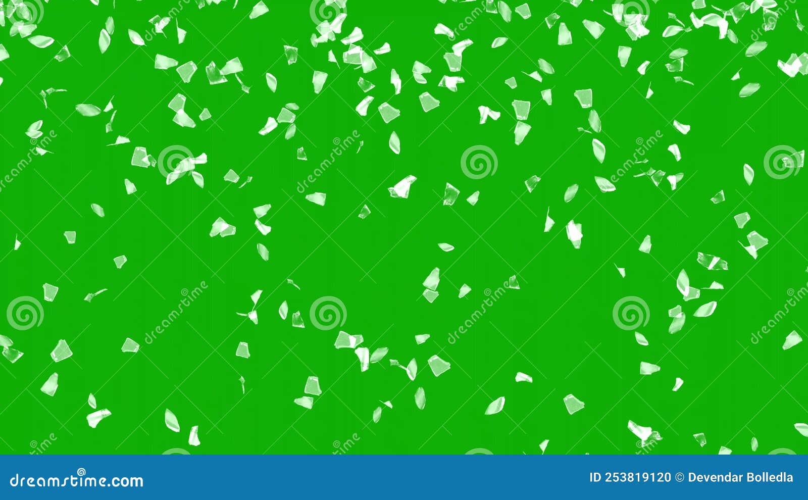 Falling Glass Pieces Motion Graphics with Green Screen Background Stock ...