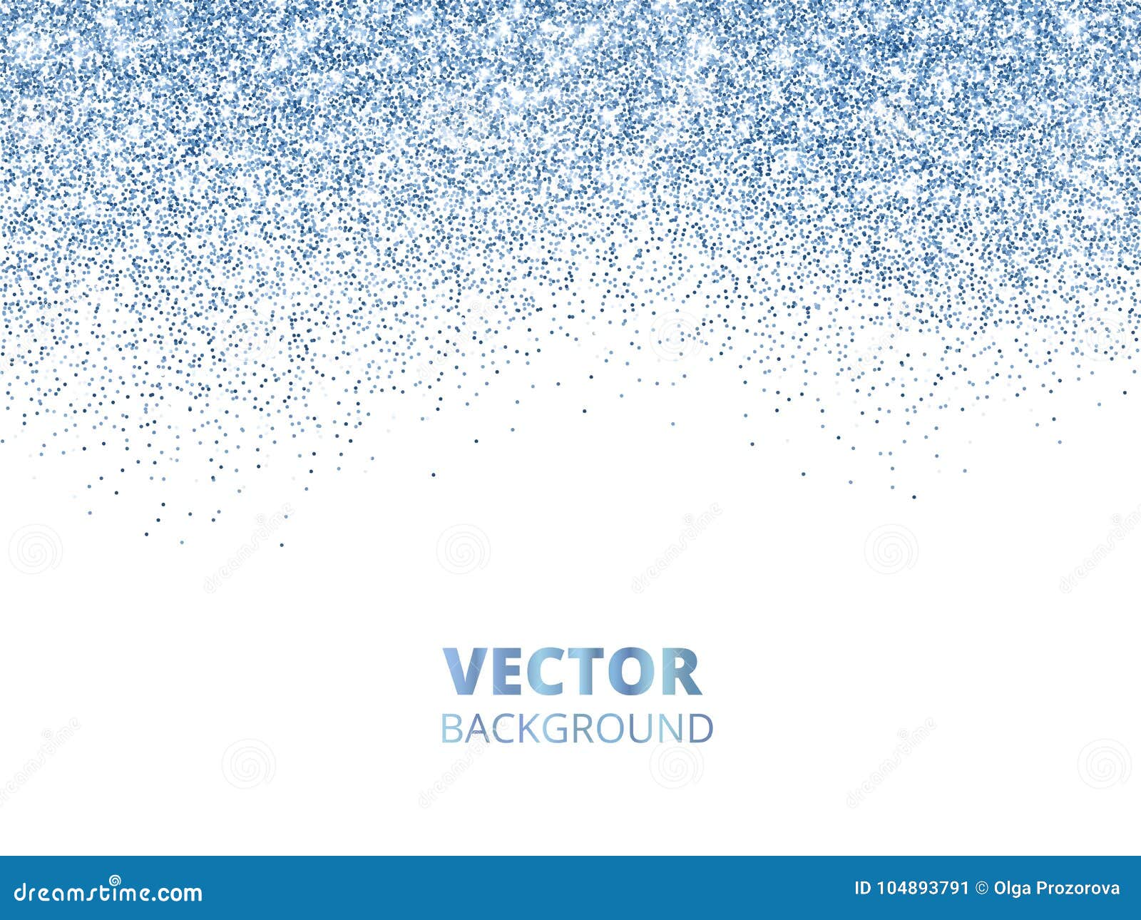 Falling Glitter Confetti. Blue Vector Dust, Explosion Isolated on White ...