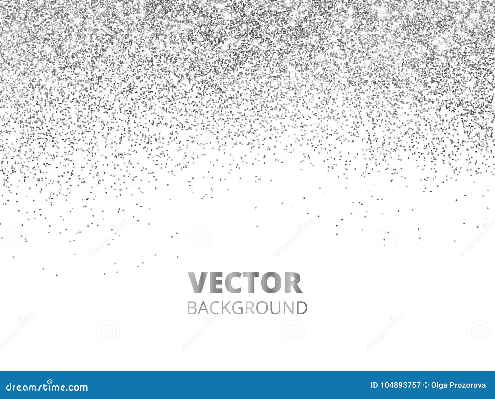 Falling Glitter Confetti. Vector Silver Dust, Explosion Isolated On ...