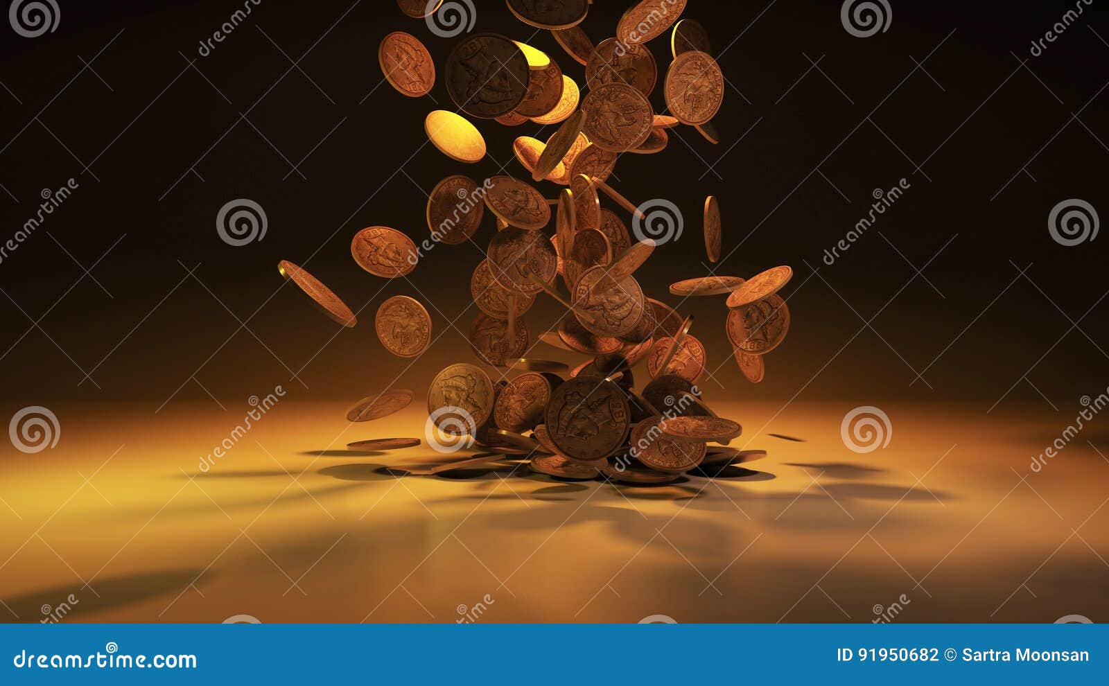 Falling Gold Coins Isolated Editorial Photography - Illustration of ...