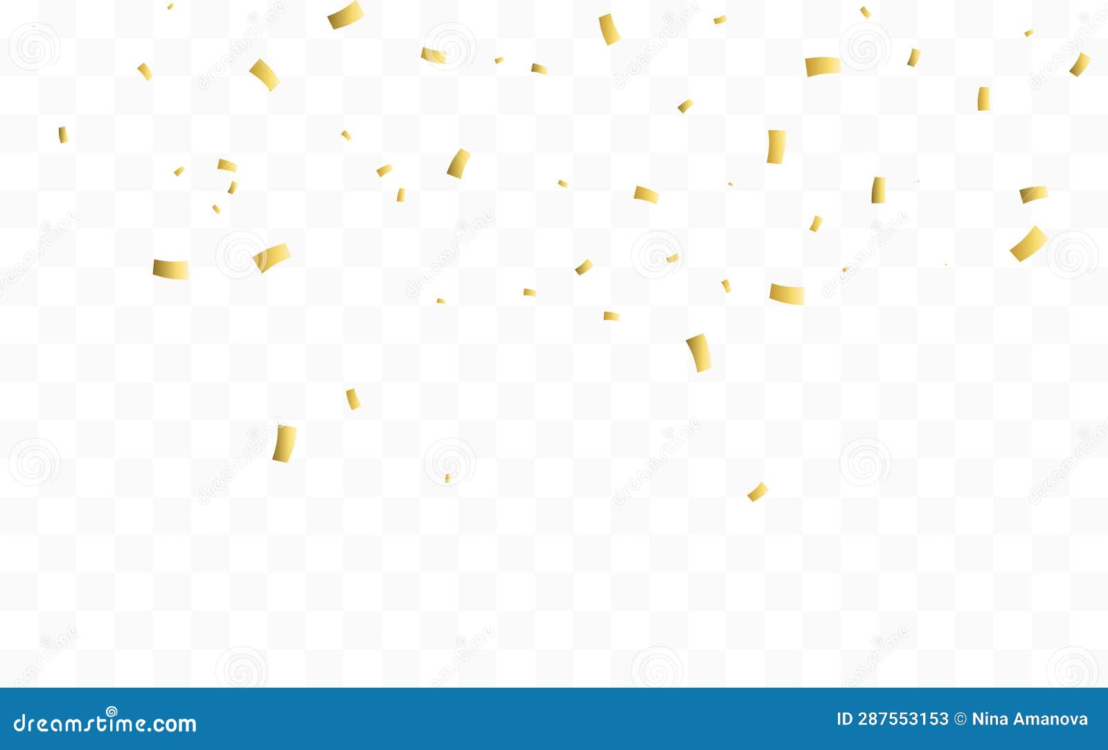 Falling Gold Confetti Pieces Stock Illustration - Illustration of happy ...