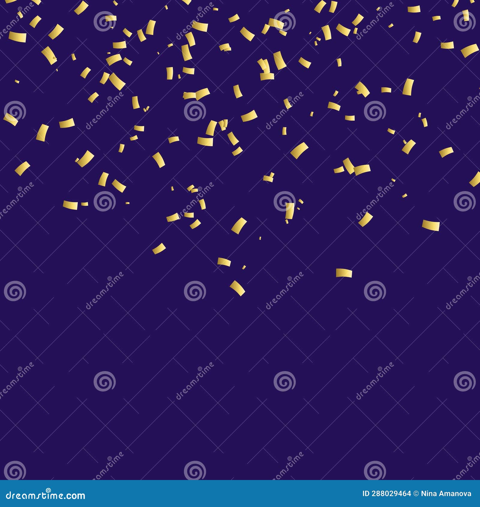 Falling Gold Confetti Pieces Stock Vector - Illustration of anniversary ...