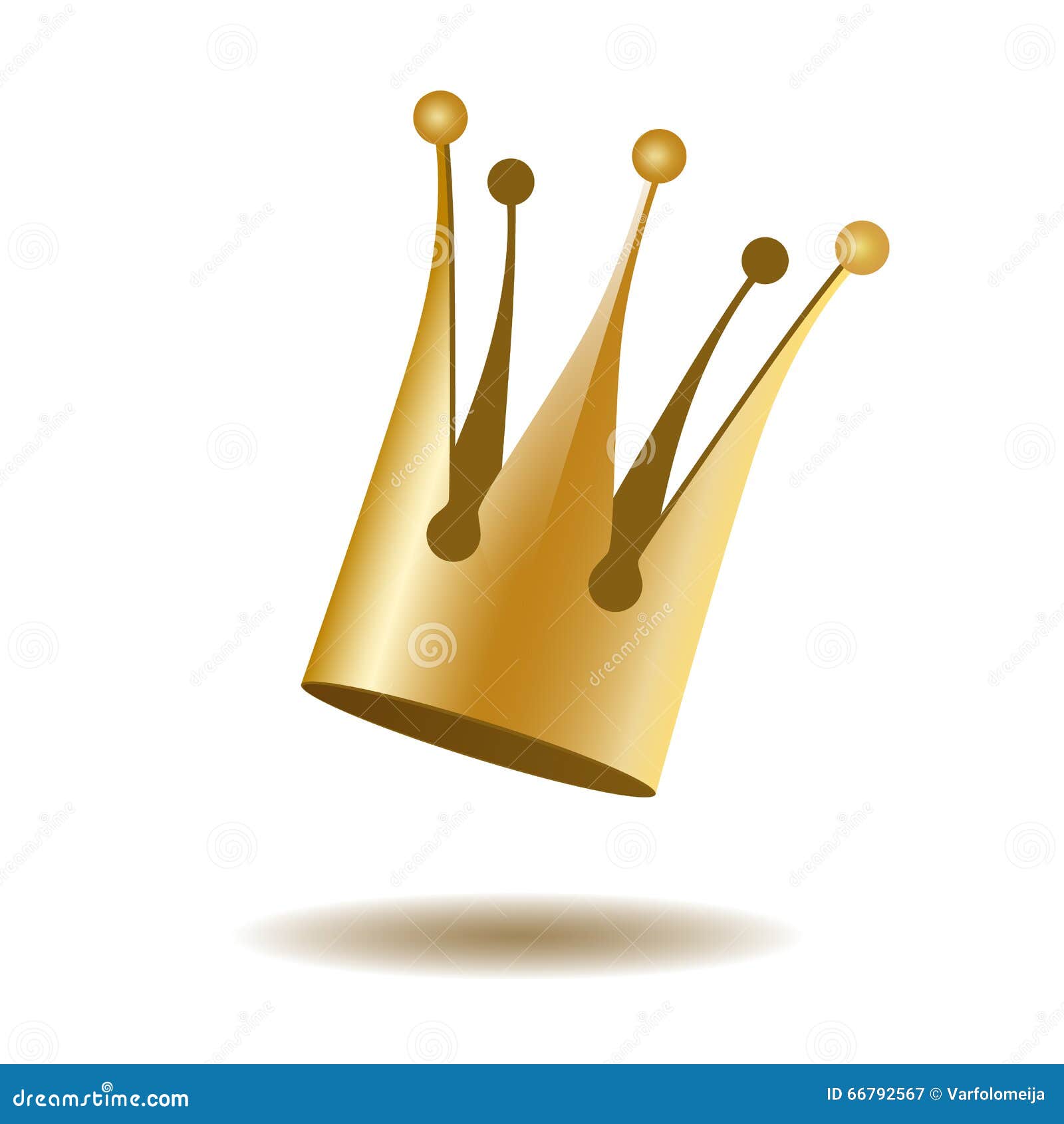 Falling gold crown stock vector. Illustration of heraldic - 66792567