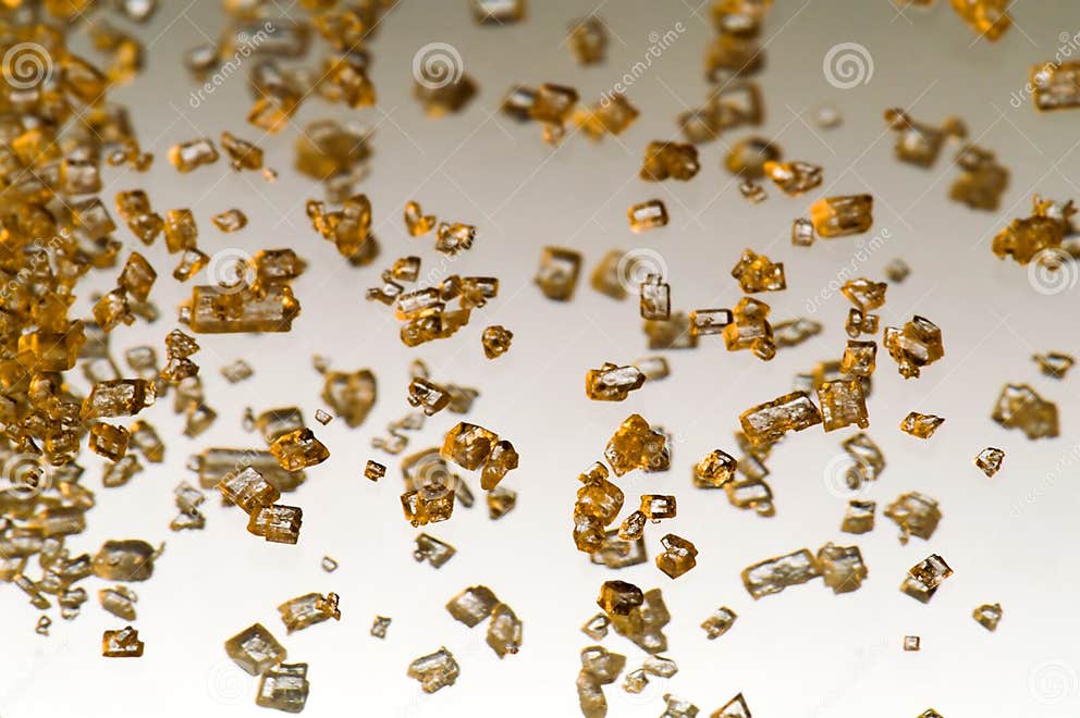 Falling gold crystals stock image. Image of emerald, macro - 4016931