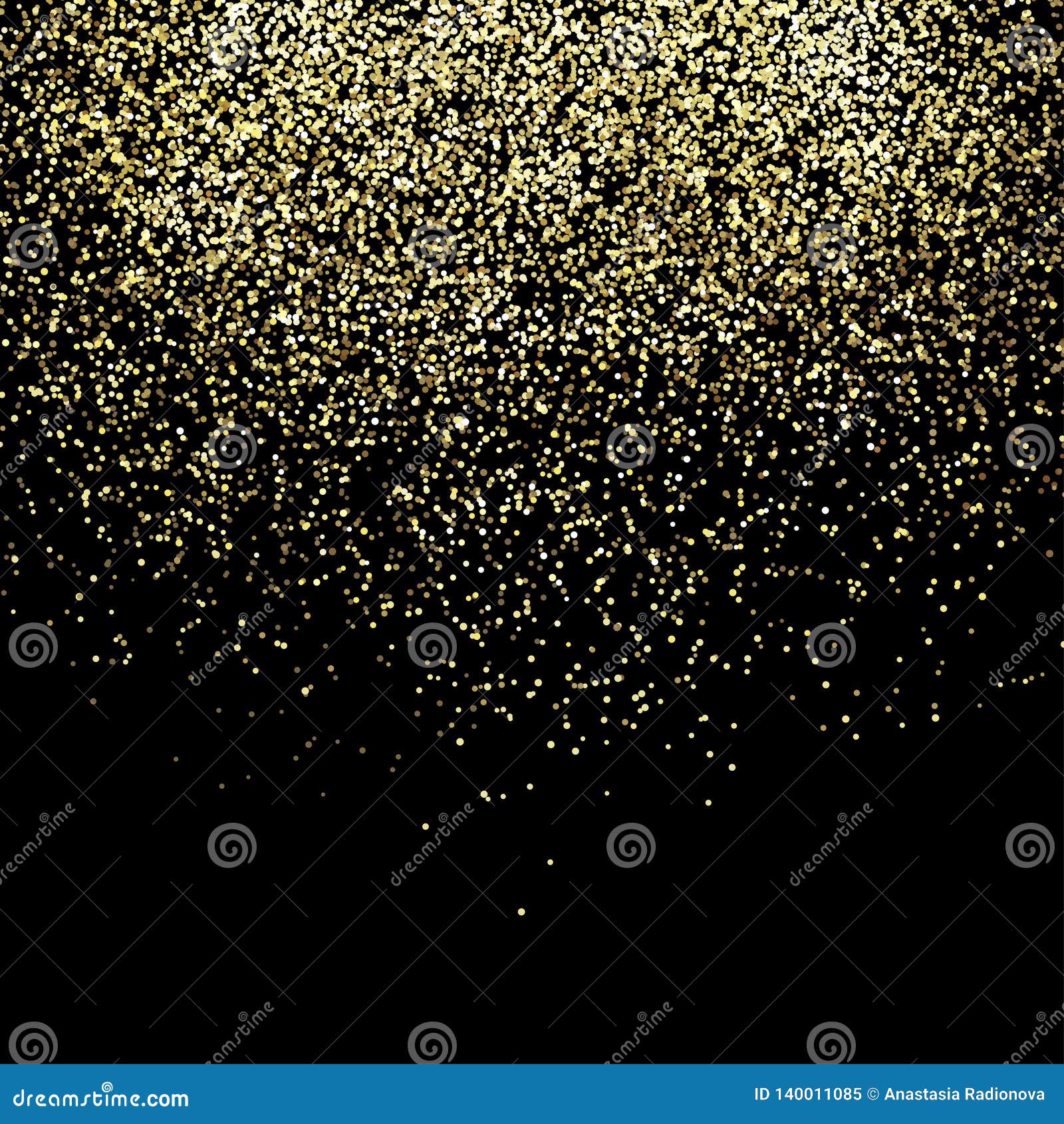 Falling Gold Particles. Golden Rain Background. Stock Vector ...