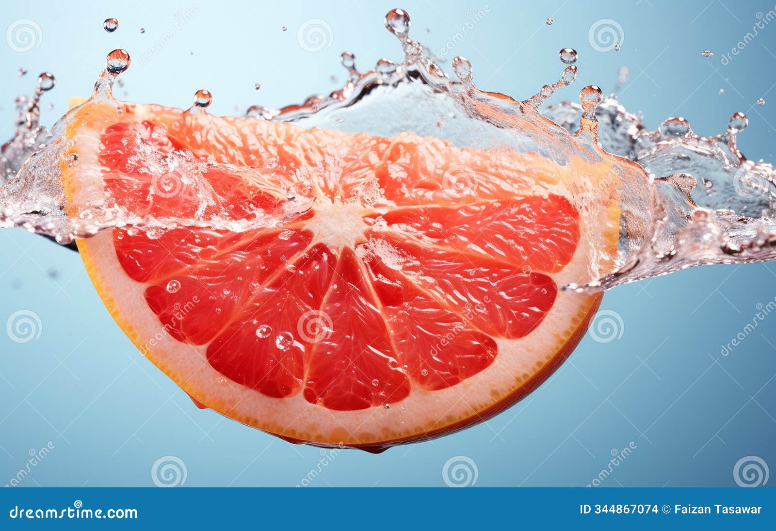 Falling Grapefruit with Milk Splash without Background Stock Photo ...