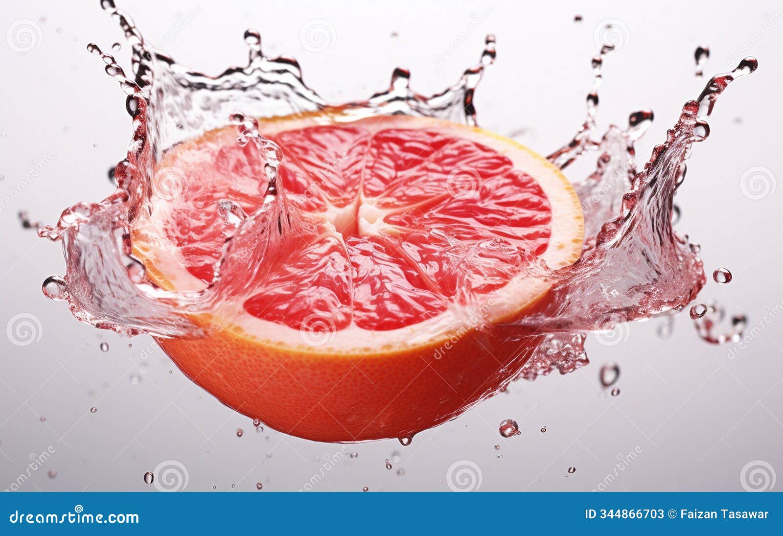 Grapefruit and Milk Splash on See-through Surface Stock Image - Image ...