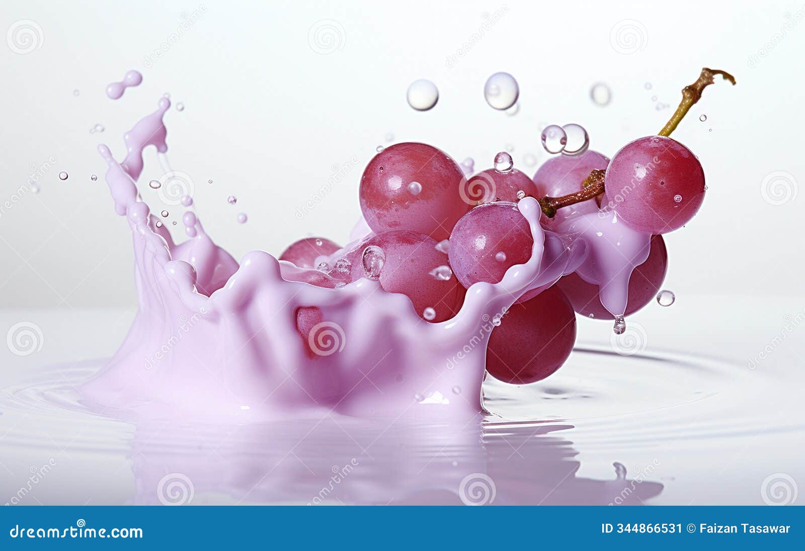 Grapefruit and Milk Splash on See-through Surface Stock Image - Image ...