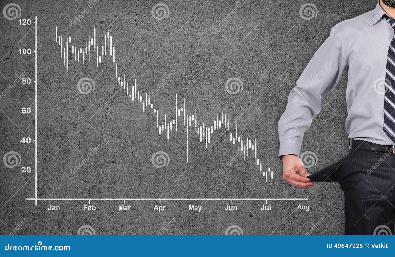 Falling graph stock photo. Image of difficulty, difficult - 49647926