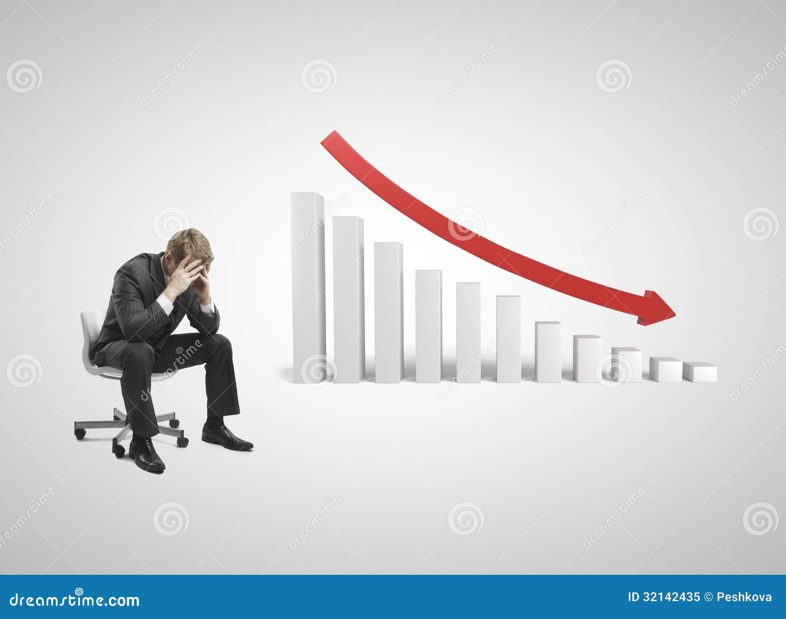 Falling graph stock image. Image of boss, shout, seminar - 32142435