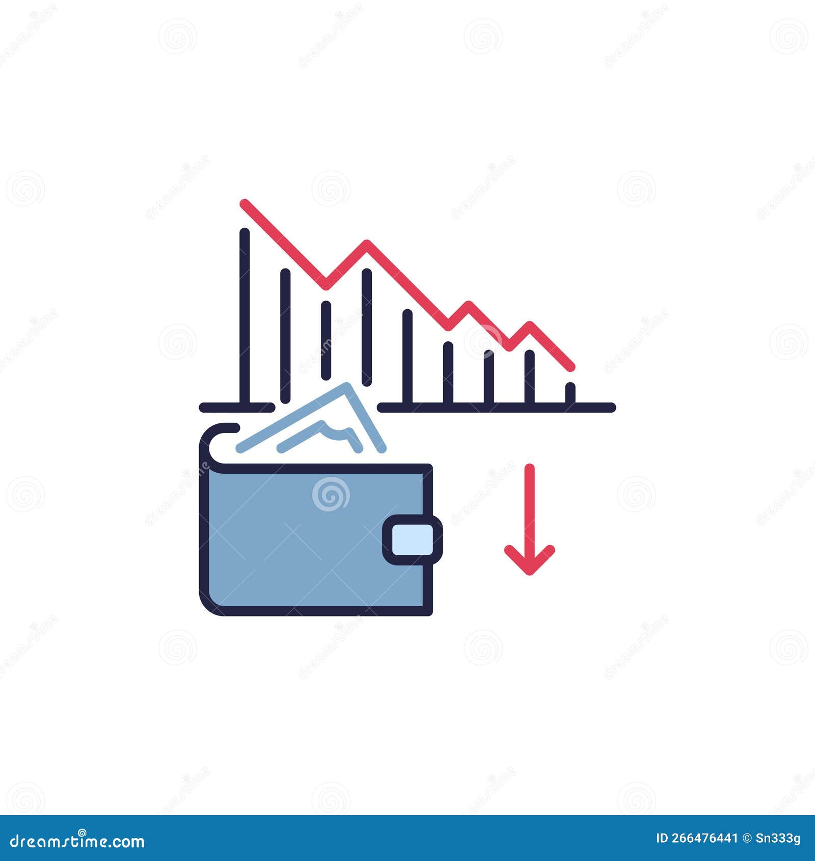 Inflation Colored Icons - Financial Crisis And Hyperinflation Vector ...