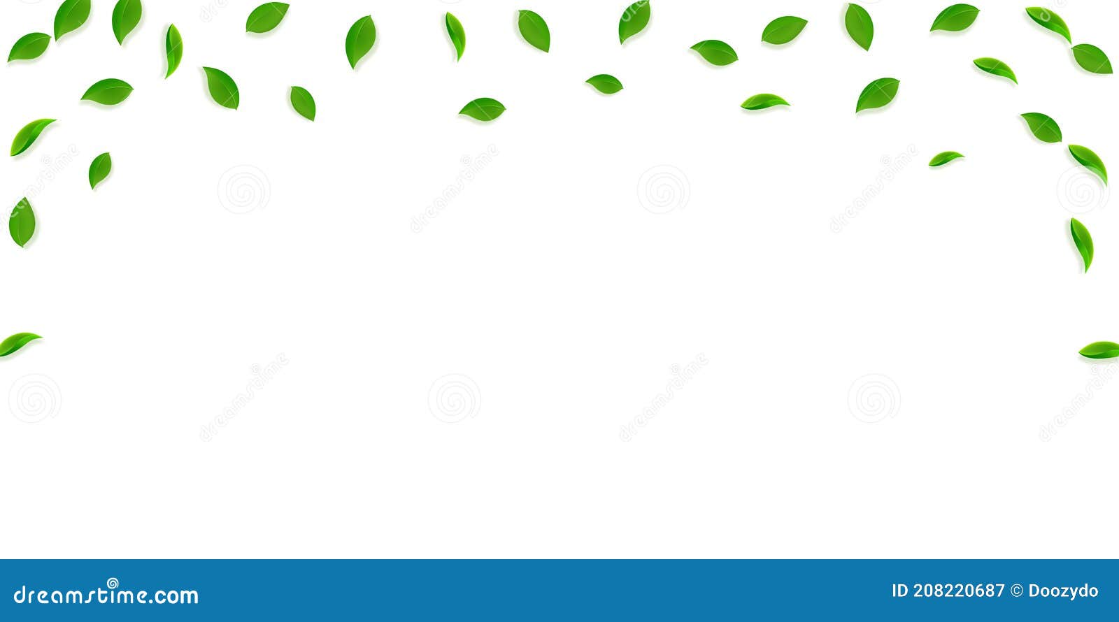 Falling Green Leaves. Fresh Tea Random Leaves Flyi Stock Vector ...