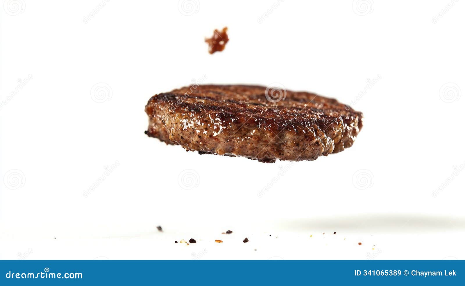 Falling Grilled Hamburger Meat Stock Illustration - Illustration of ...