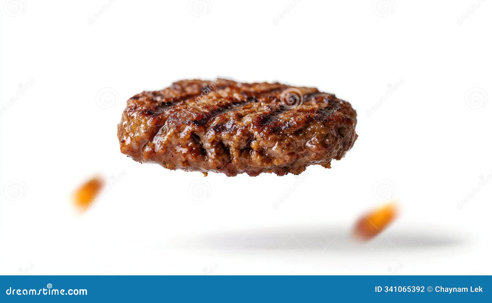 Falling Grilled Hamburger Meat Stock Illustration - Illustration of ...