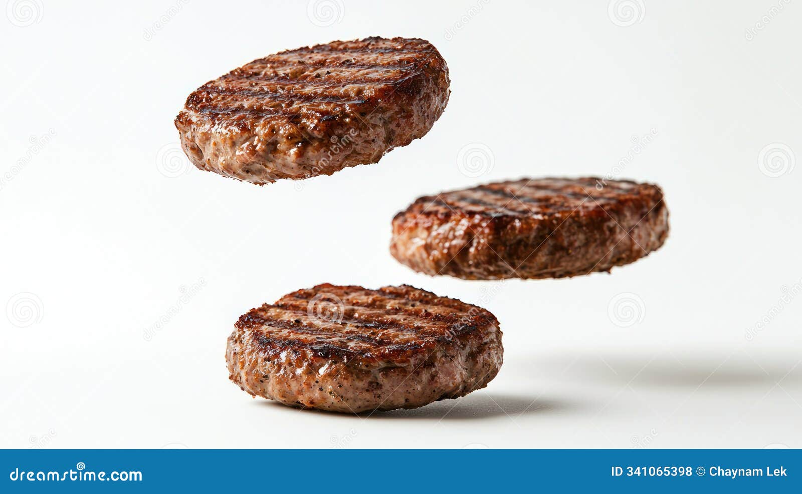 Falling Grilled Hamburger Meat Stock Illustration - Illustration of ...