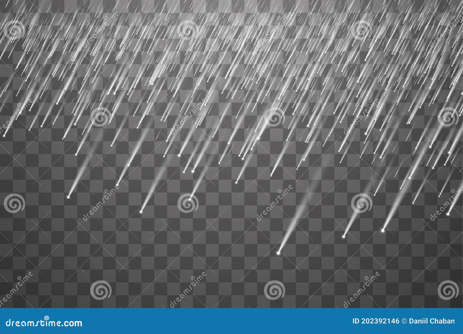 Falling Hail Or Snow On A Transparent Background. Falling Water Drops ...