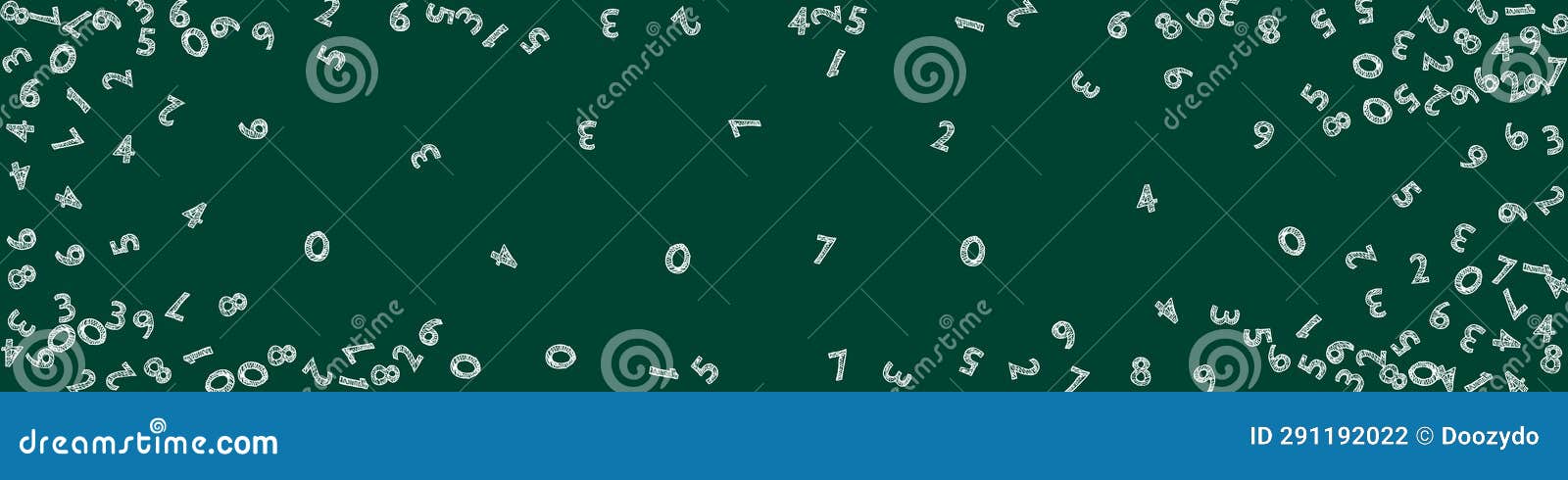 Falling Handdrawn Chalk Numbers. Math Royalty-Free Cartoon ...