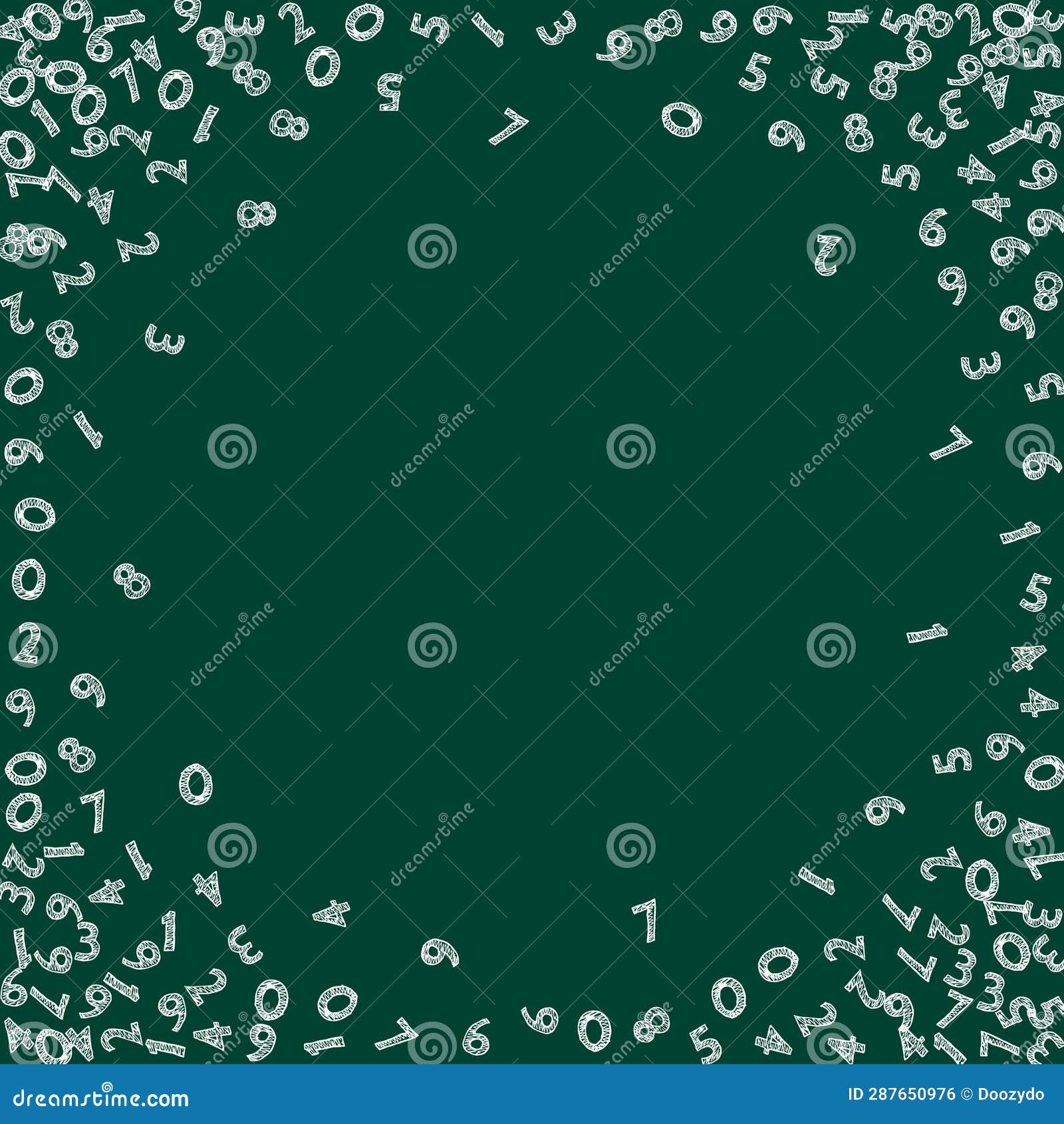 Falling Handdrawn Chalk Numbers. Math Stock Illustration - Illustration ...
