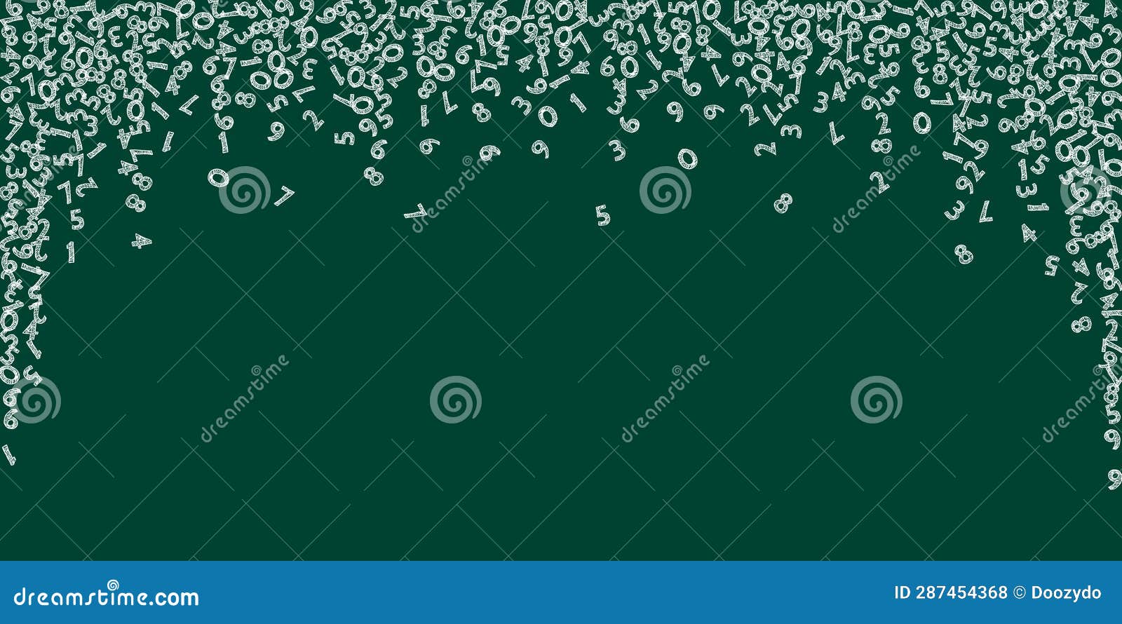 Falling Handdrawn Chalk Numbers. Math Royalty-Free Cartoon ...