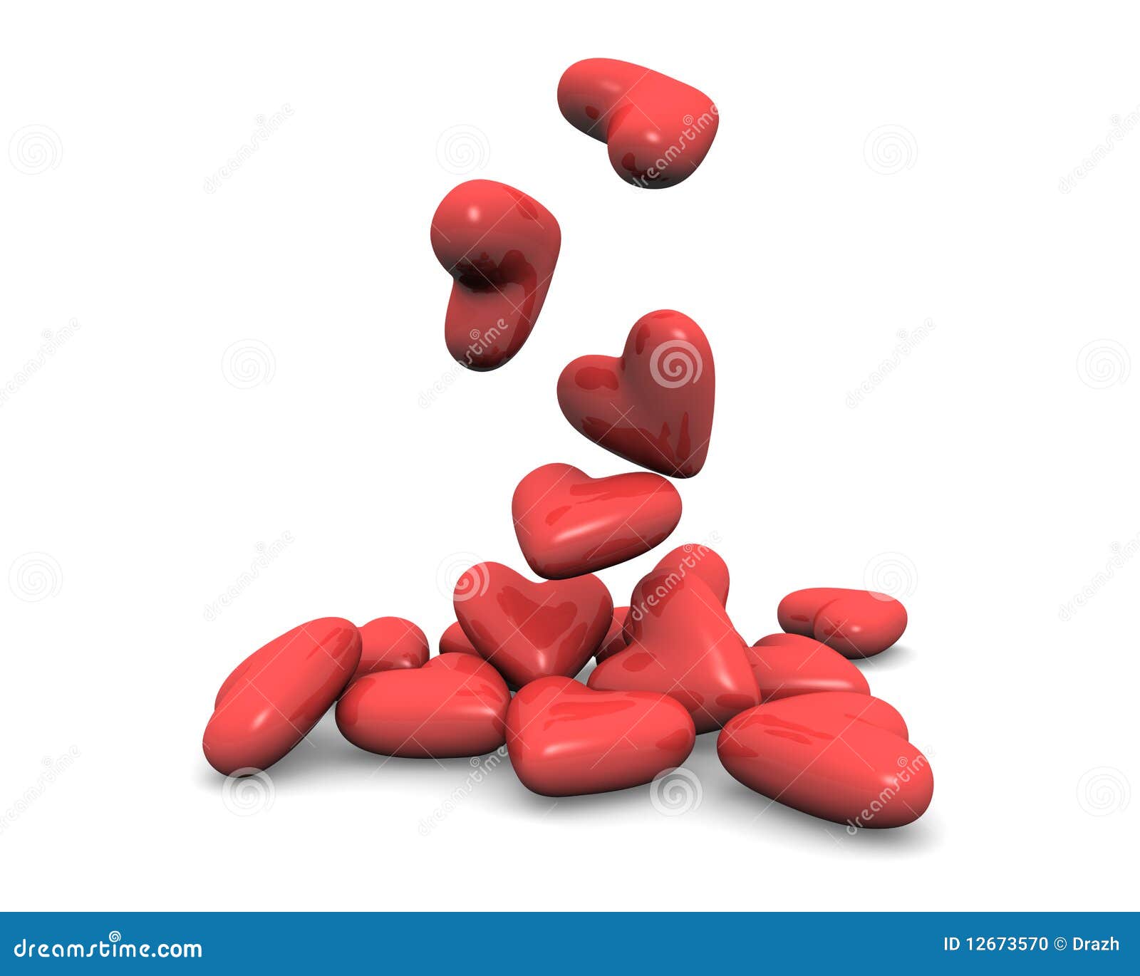 Falling Hearts stock illustration. Illustration of passion - 12673570