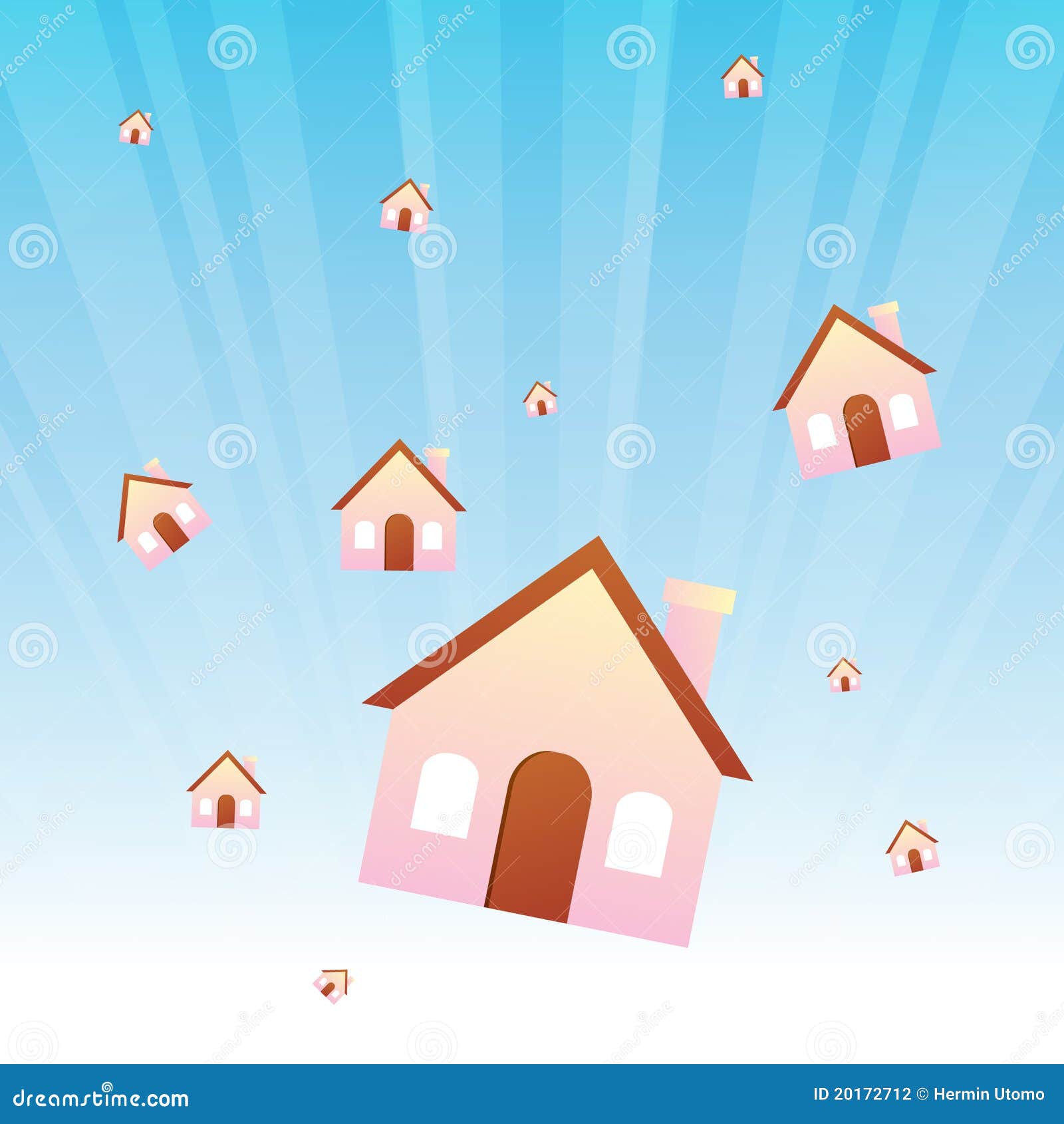 Falling Houses stock vector. Illustration of loaning - 20172712