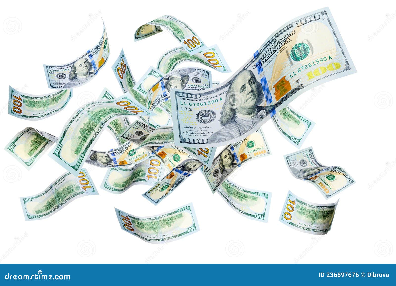 Falling dollar bills stock illustration. Illustration of currency ...