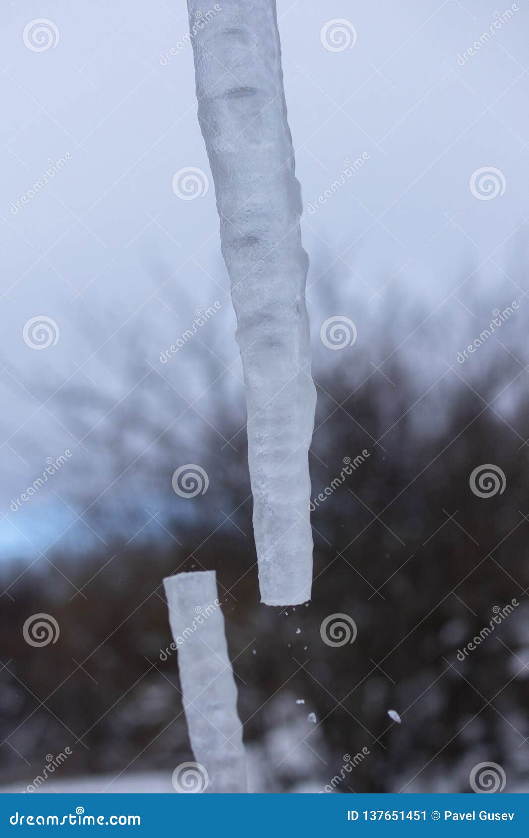 Falling Icicles from the Roof Stock Image - Image of autunm, fall ...