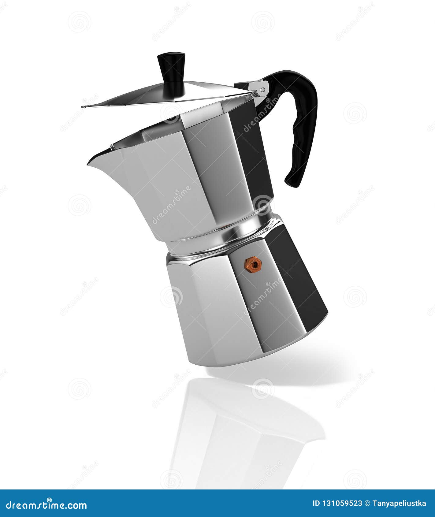 Falling Italian Coffee Maker. Stock Illustration - Illustration of ...